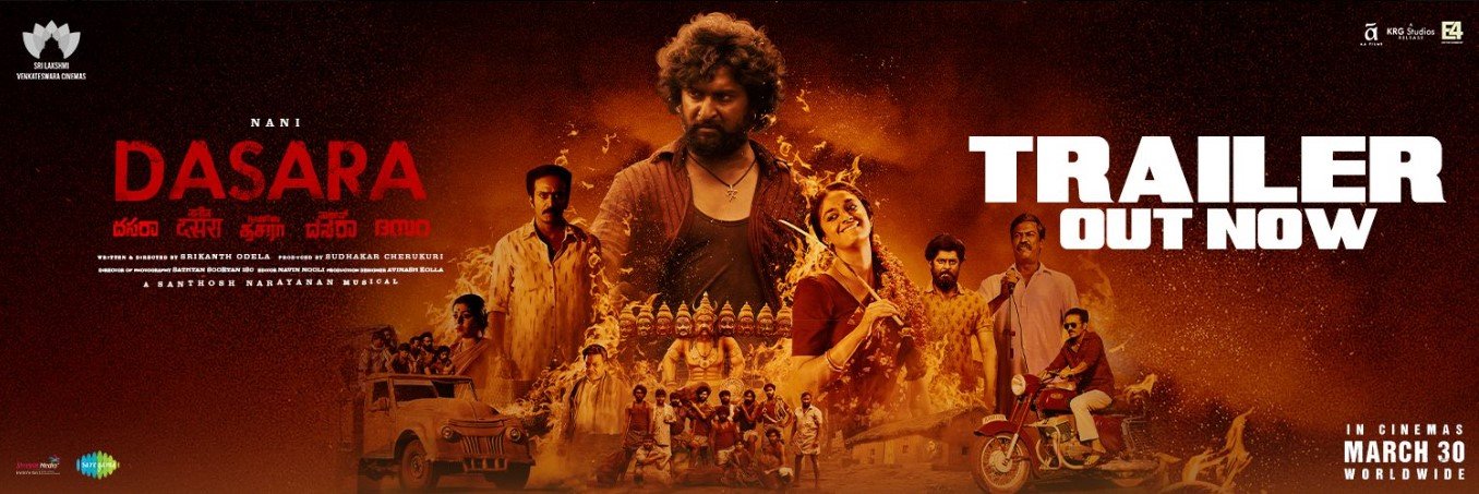 Nani Dasara begins | Mass Explosion trailer, Now trend on Youtube